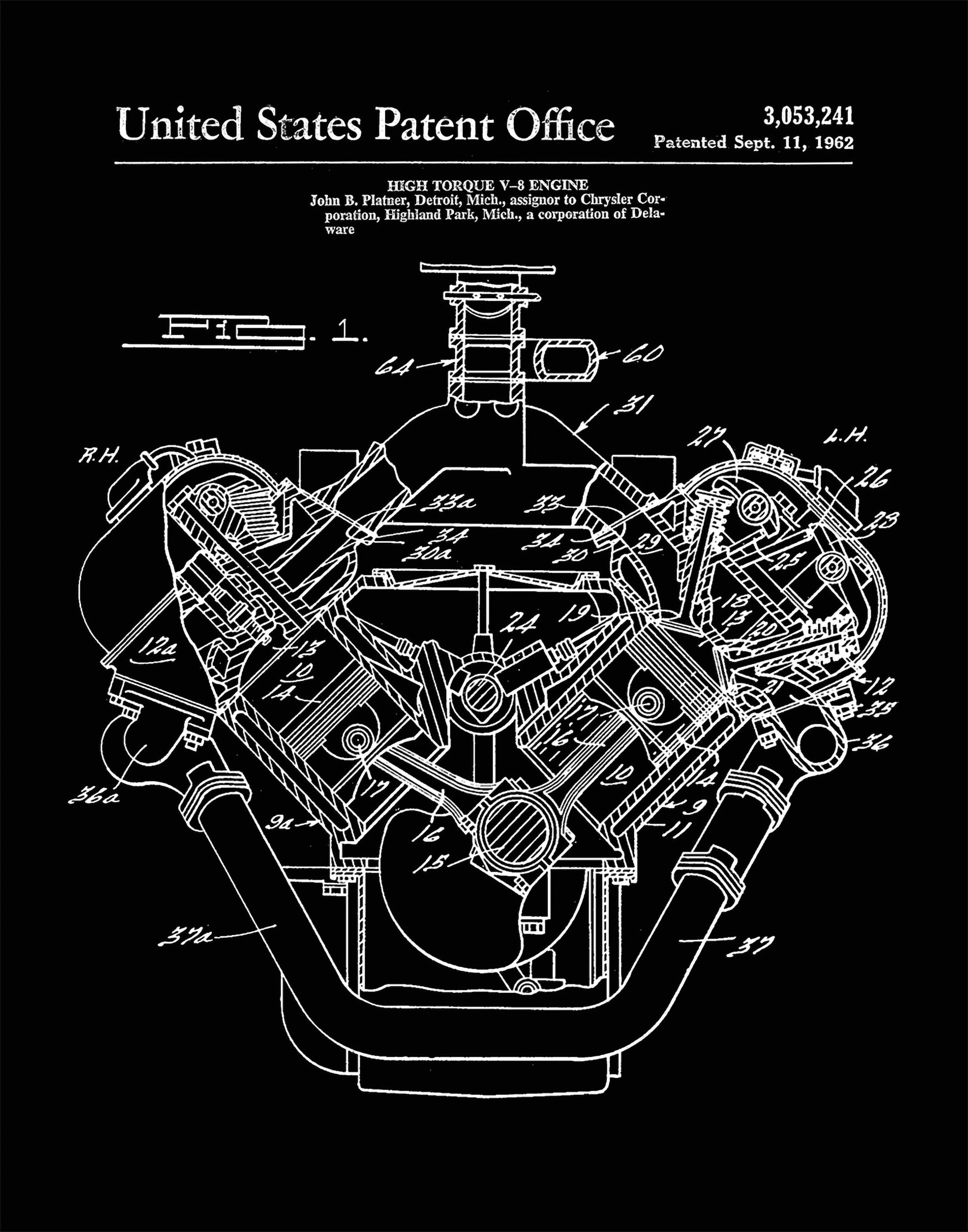 V8 Engine Blueprints