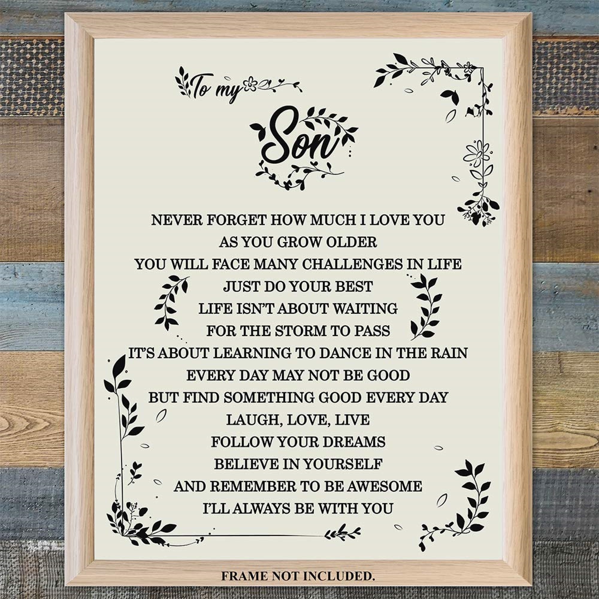 To My Son Poster son Lover Poster poster for My Son dad to | Etsy