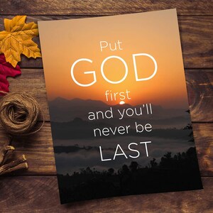Put God First Scripture Word Art Christianity Art Christian Poster ...