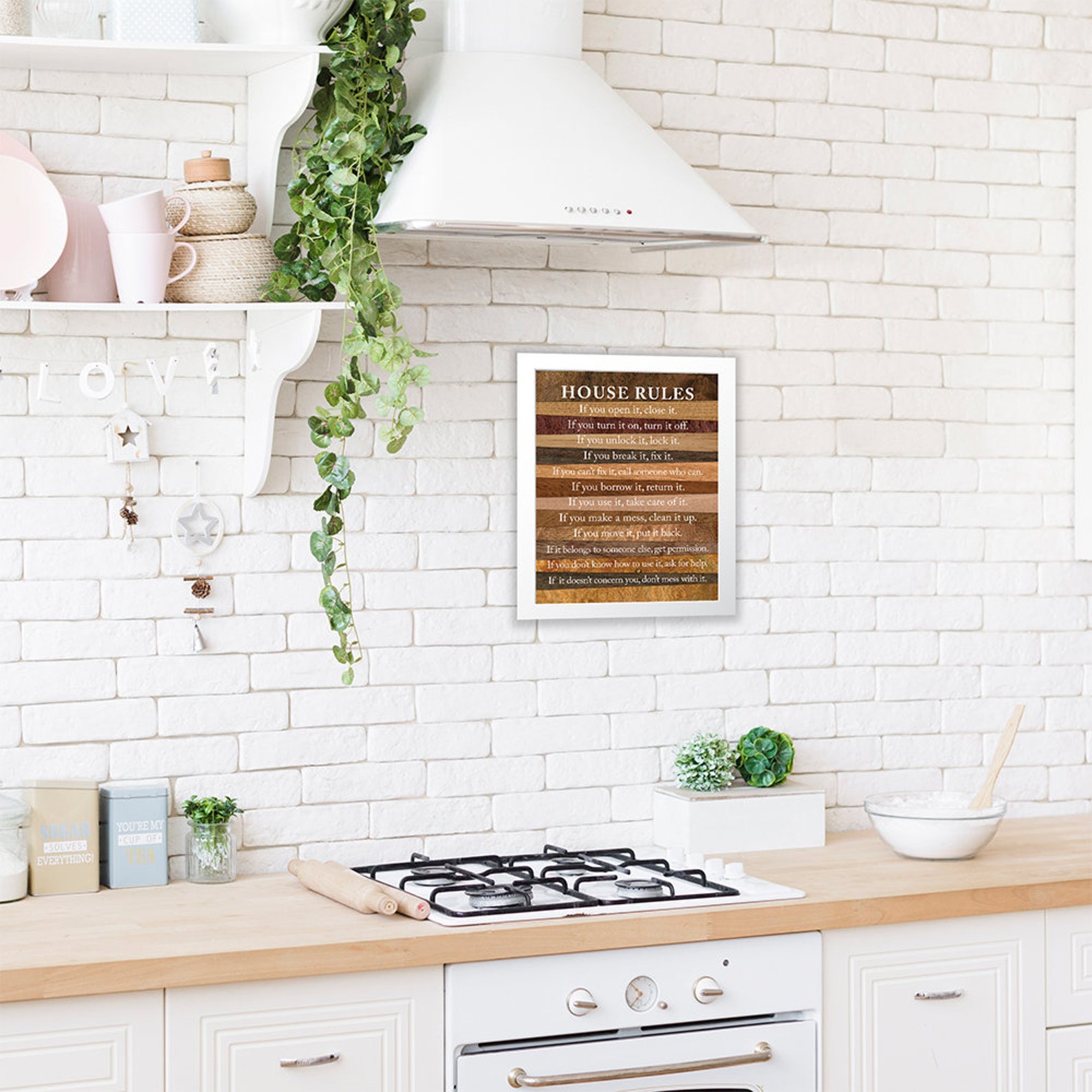 House Rules Sign Typography Design Home Rules Sign Family House Rules ...