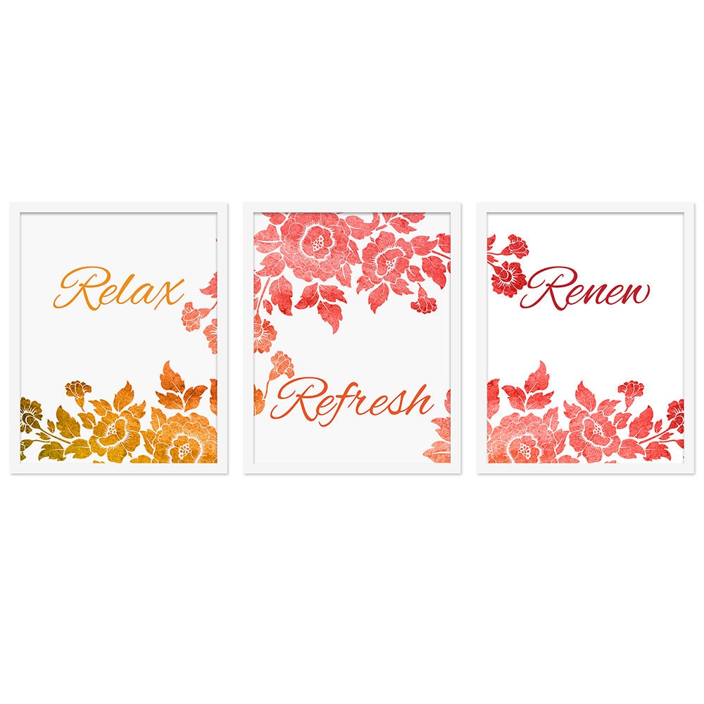 Relax Refresh Renew Refresh Print Set Renew Print Set - Etsy