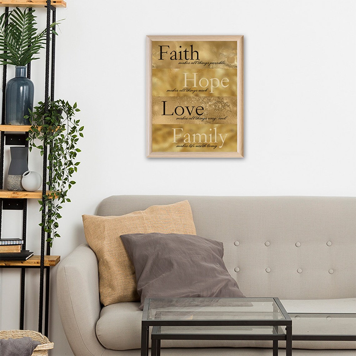Faith Wall Art Hope Wall Art Love Family Wall Art - Etsy