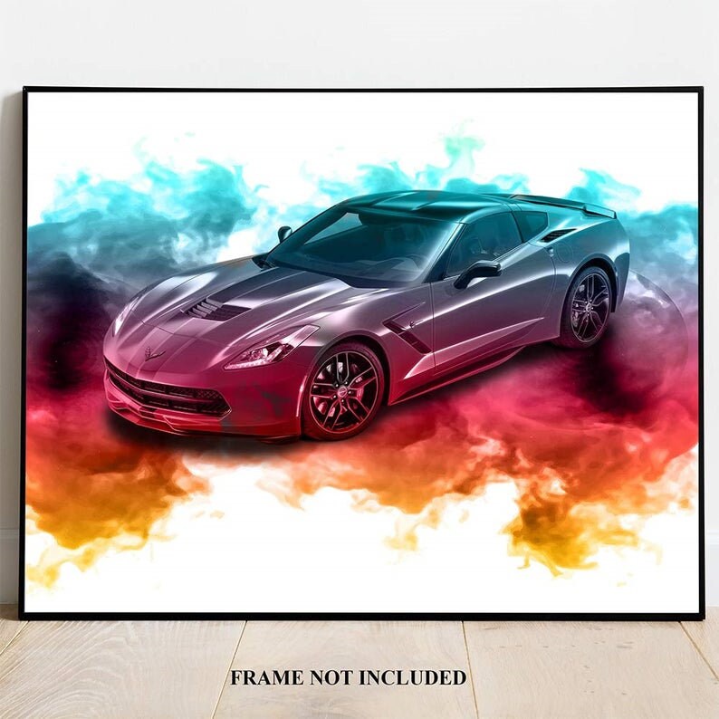 Corvette Wall Art automotive Art chevy Corvette corvette Art corvette ...