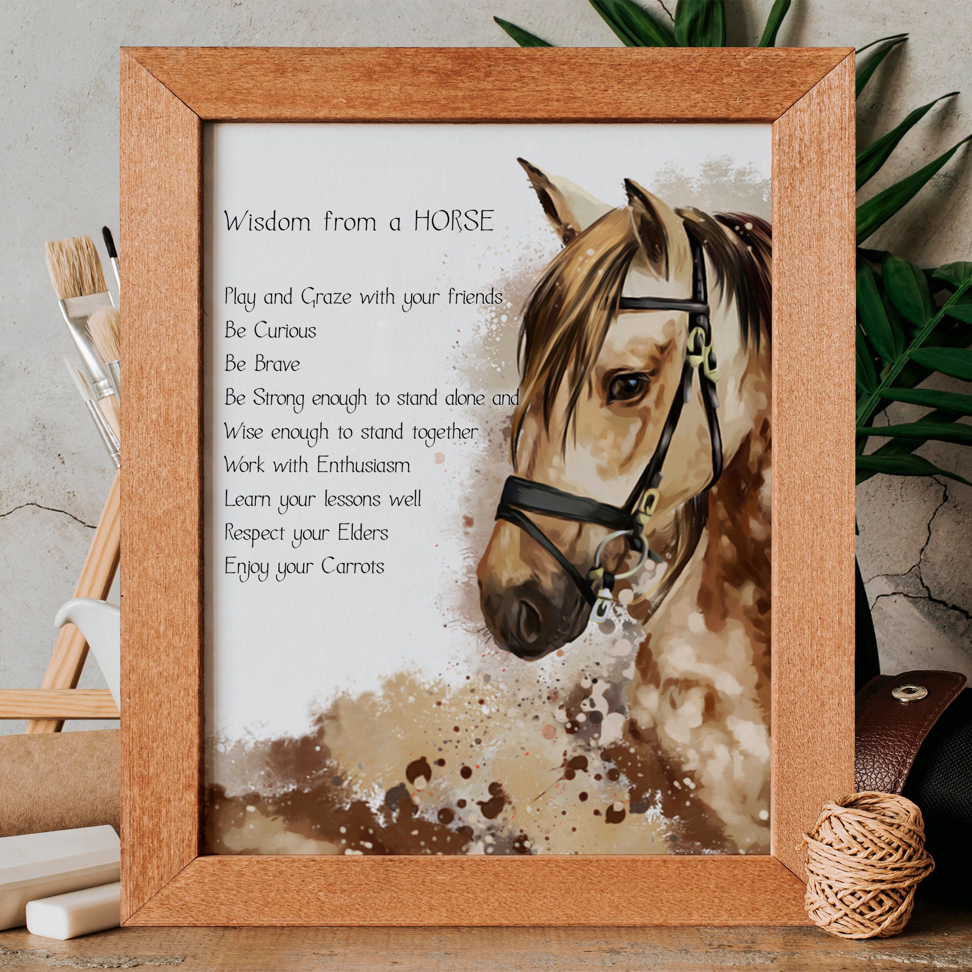 Horse Poster Horse Lover Art Equestrian Decor Horse - Etsy