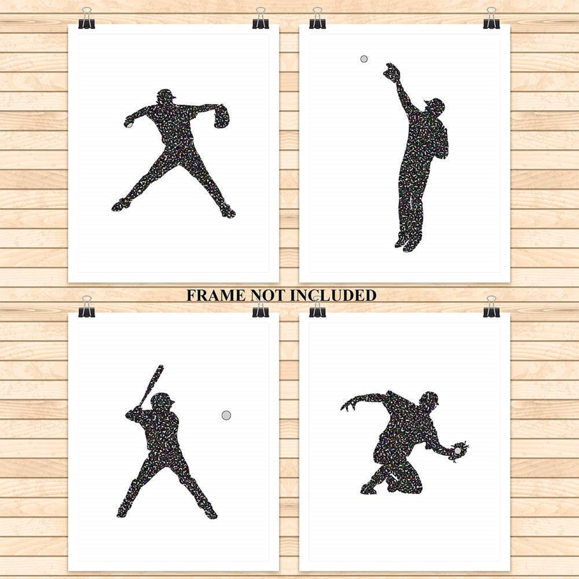 Baseball Wall Art Baseball Poster Baseball Player Baseball | Etsy