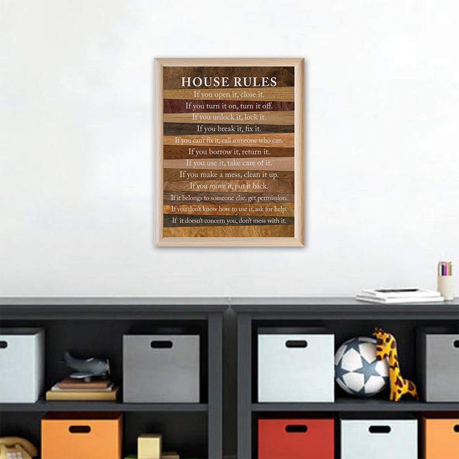 House Rules Sign Typography Design Home Rules Sign Family House Rules ...