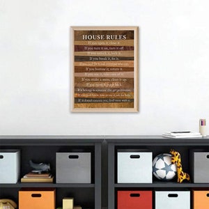 House Rules Sign | Typography Design | Home Rules Sign | Family House ...