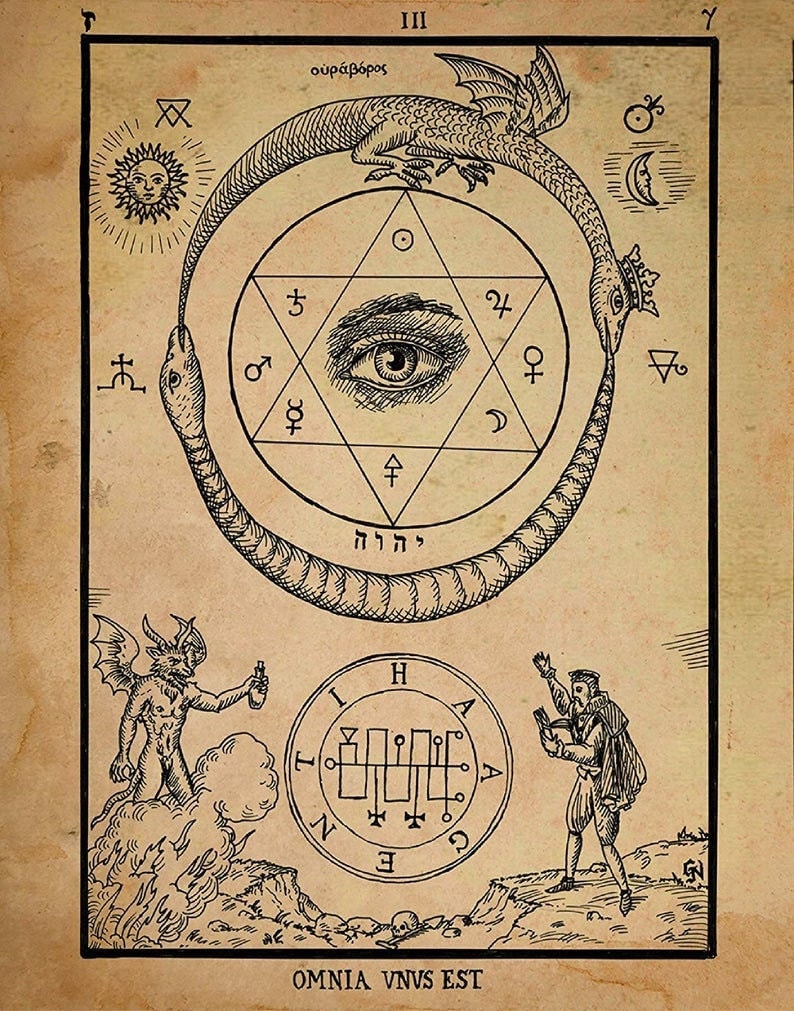 Tarot Card Print Tarot Card Art Occult Art Tarot Psychic fortune ...