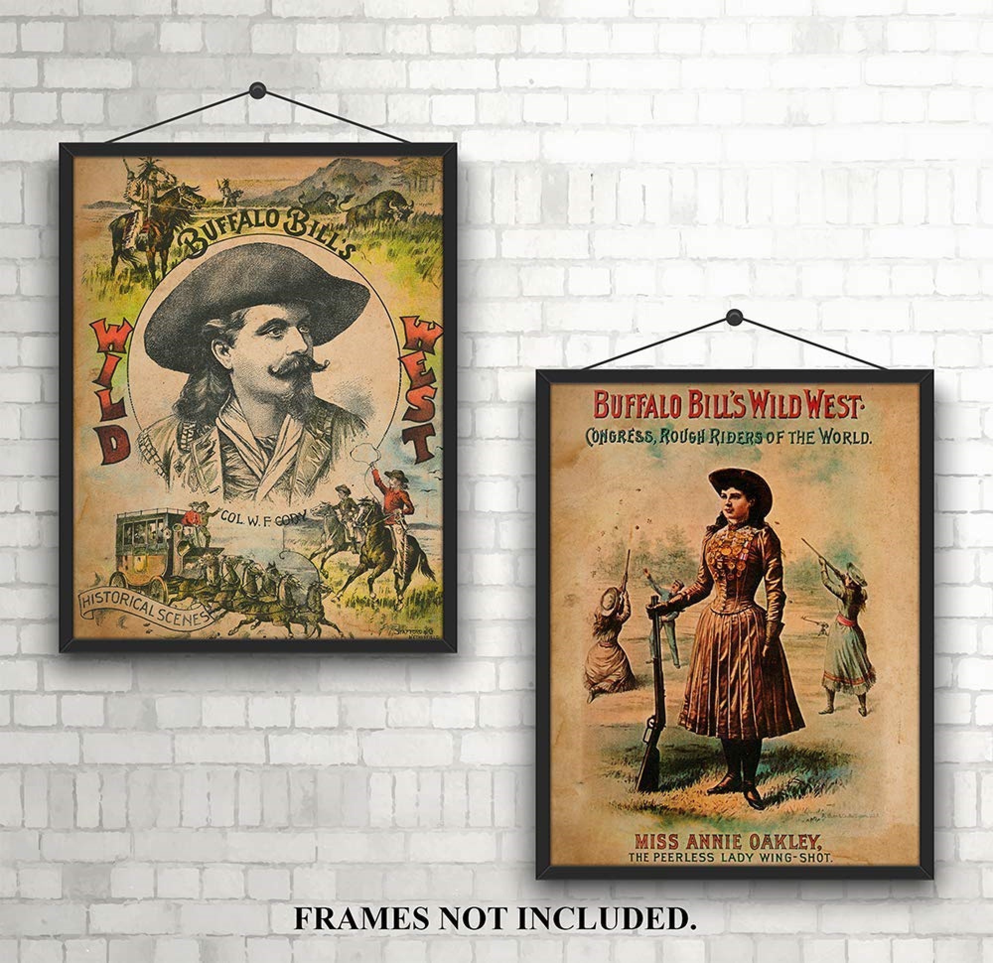 Buffalo Bills Art Annie Oakley Print Wild West Poster Old Hollywood ...