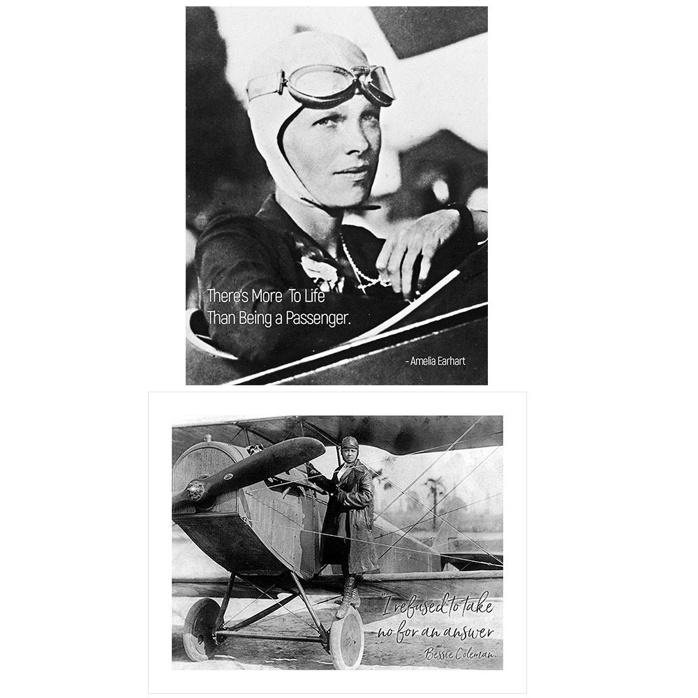 Amelia Earhart Bessie Coleman Inspiring Women Female Pilot Famous Women ...