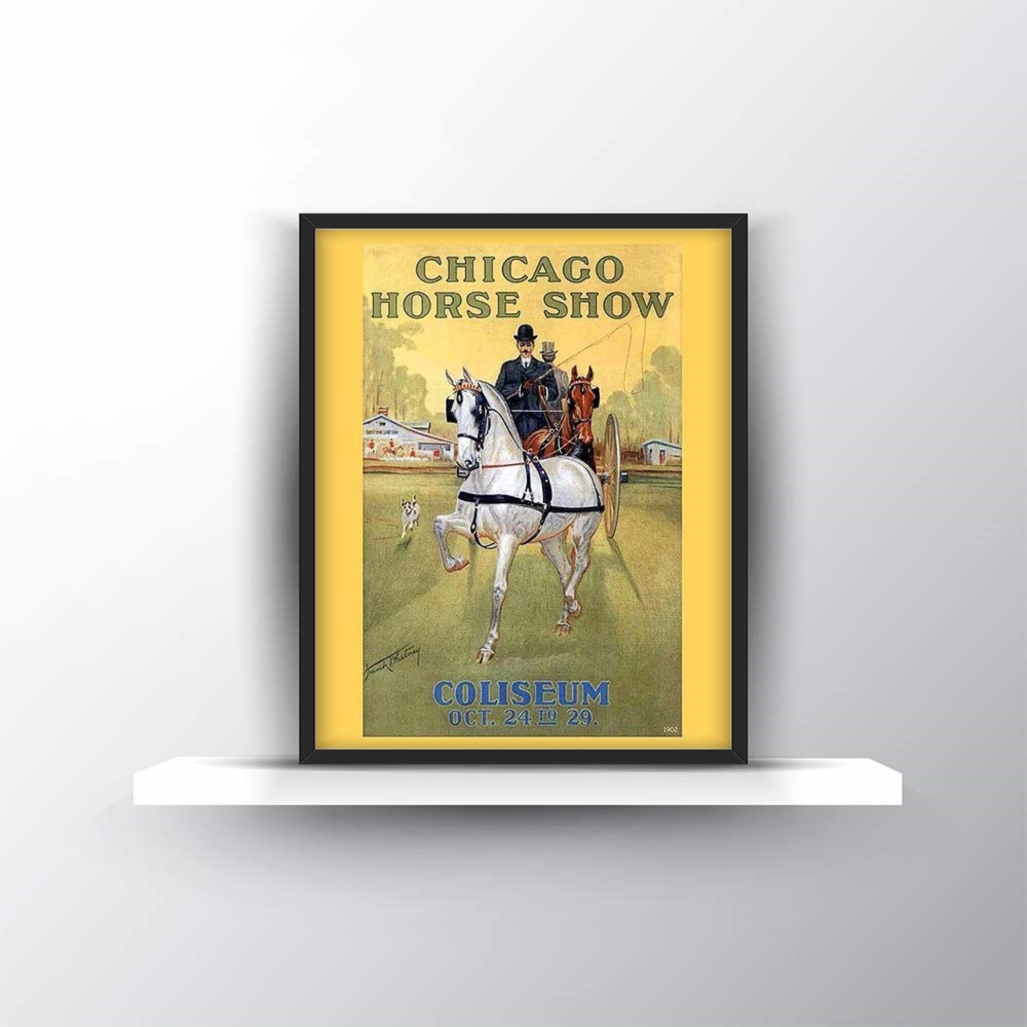 Chicago Horse Show Poster equestrian Wall Art horse Show Poster vintage ...