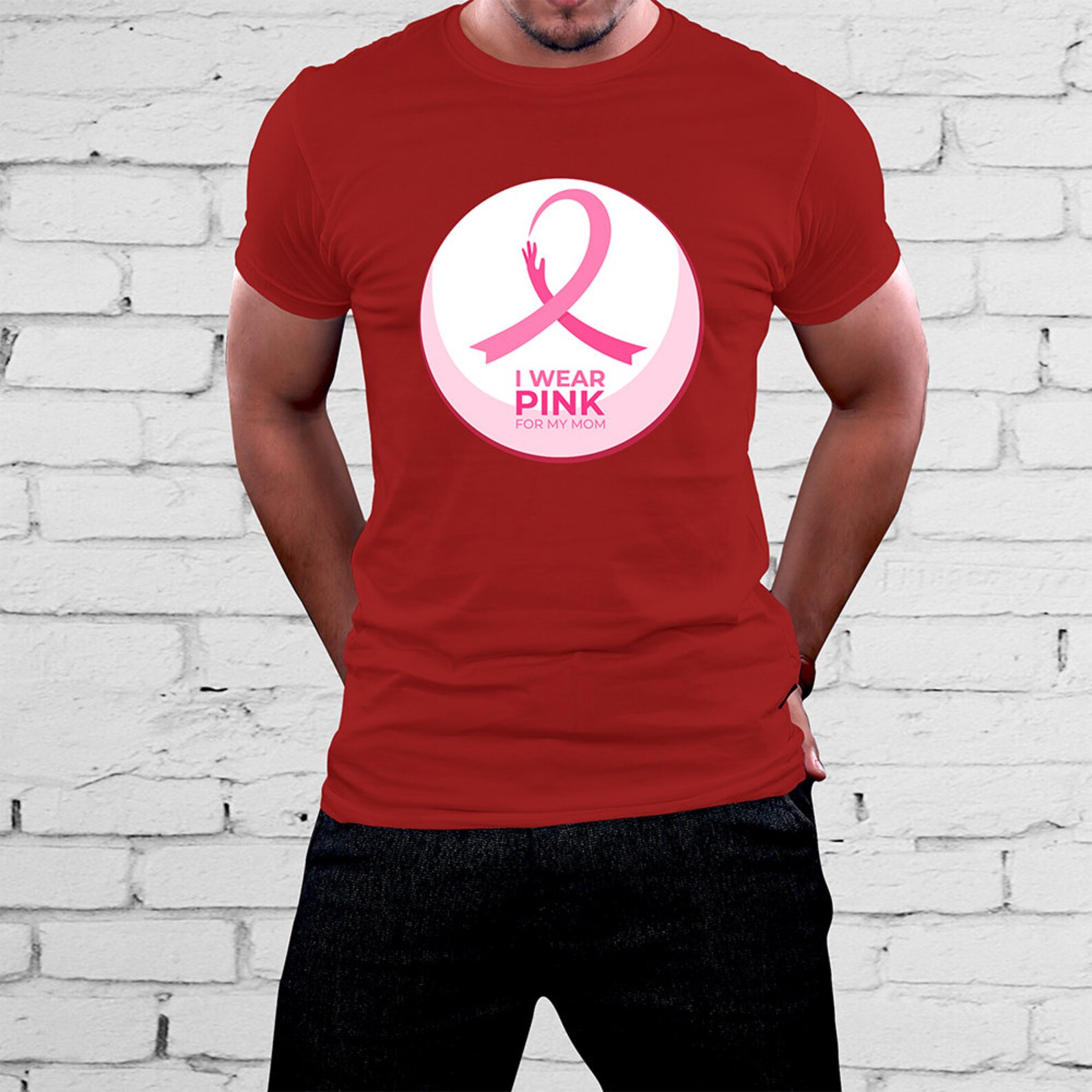 Llevo camiseta rosa / Camisa de mamá de cáncer / Camiseta de cáncer ...