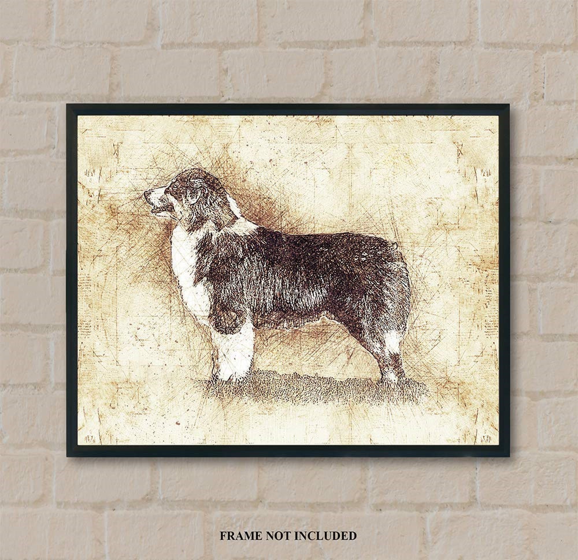 Australian Shepherd Aussie Dog Art Dog Sketch Art Dog Drawing Print Dog ...