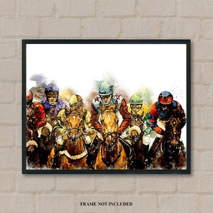 Horse Racing Art Horse Riding Poster Horseback Riding Horse Jockey ...