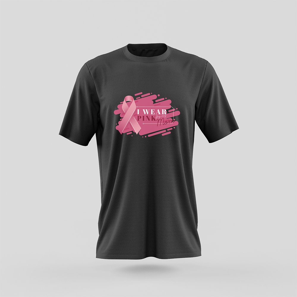Llevo camiseta rosa /Camisa de mamá de cáncer /Camiseta de | Etsy