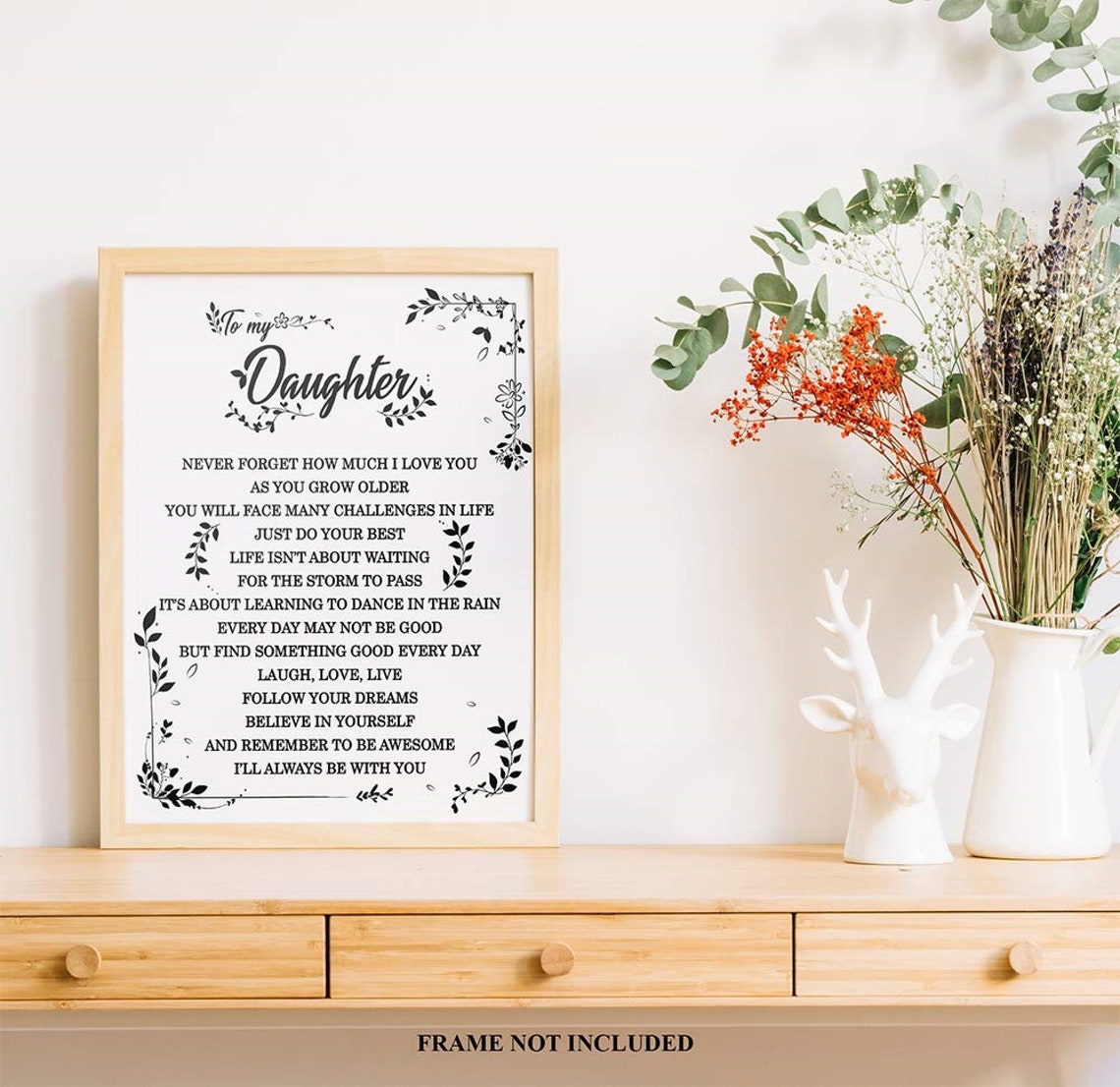 Daughter Quote Sign Daughter Wall Art Daughter Printable | Etsy