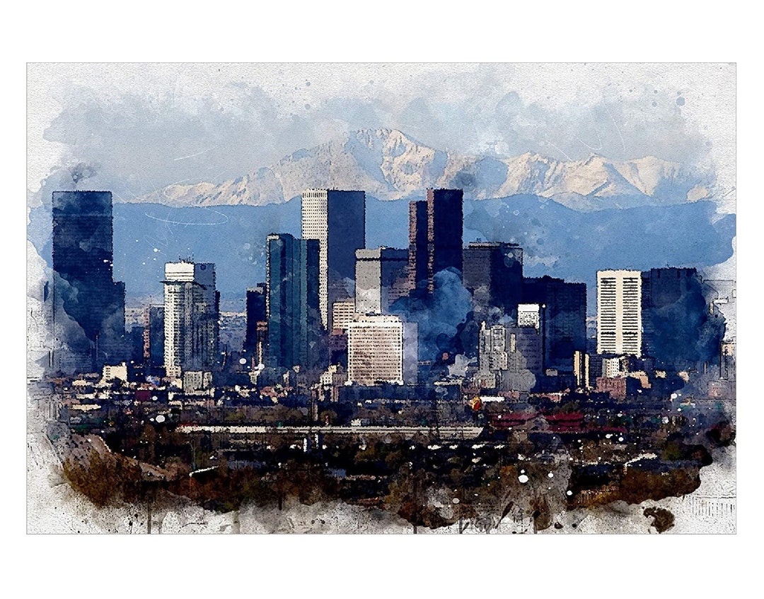 Denver Skyline Rocky Mountains denver Colorado denver Cityscape denver ...