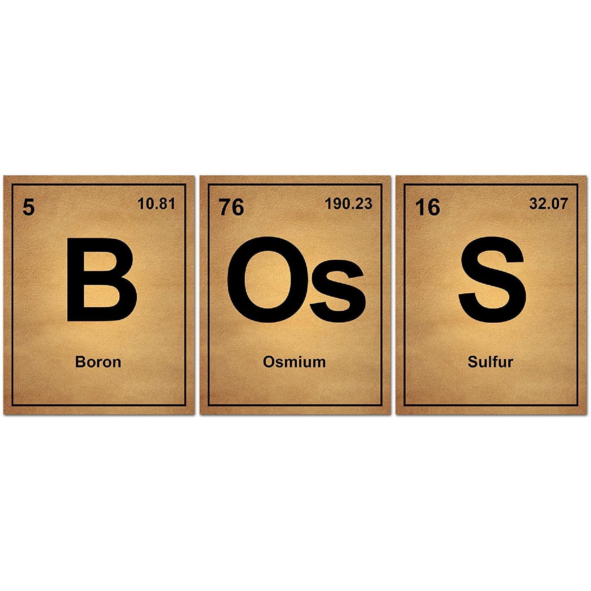 Boss Periodic Table Element Word Art Periodic Table Print Chemistry ...