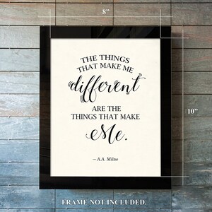 Inspiring Wall Art Motivational Sign Typography Design AA Milne Quote ...