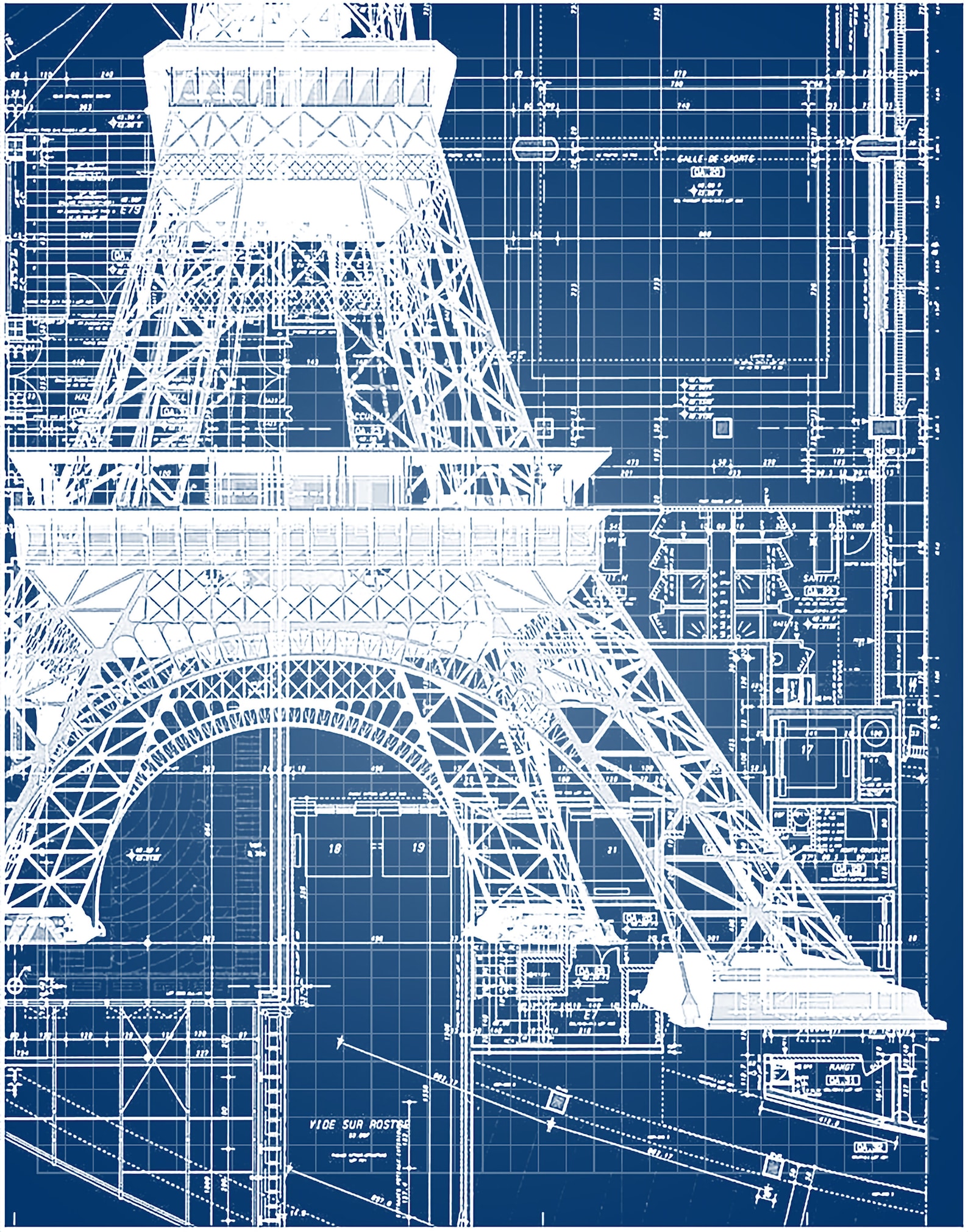 Eiffel Tower Blueprint eiffel Tower Prints eiffel Tower Art landmark ...