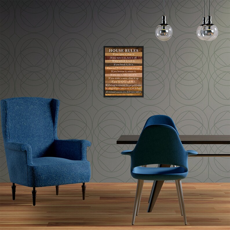 House Rules Sign | Typography Design | Home Rules Sign | Family House ...