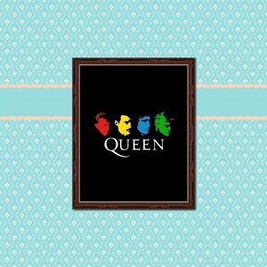 Queen Band Poster Queen Band Art Queen Rock Band Queen the Band Rock ...