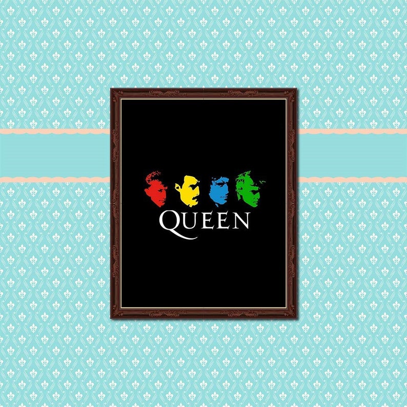 Queen Band Poster Queen Band Art Queen Rock Band Queen the Band Rock ...