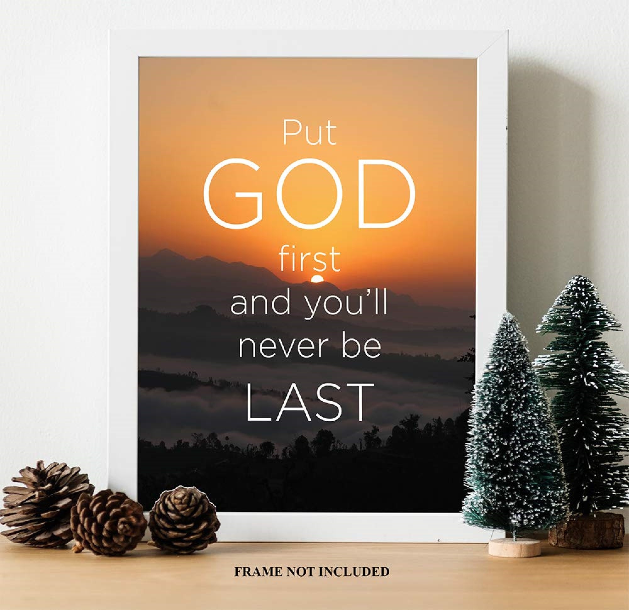 Put God First Scripture Word Art Christianity Art Christian Poster ...