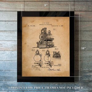 Train Poster train Blueprint train Print steam Train Patent locomotive ...
