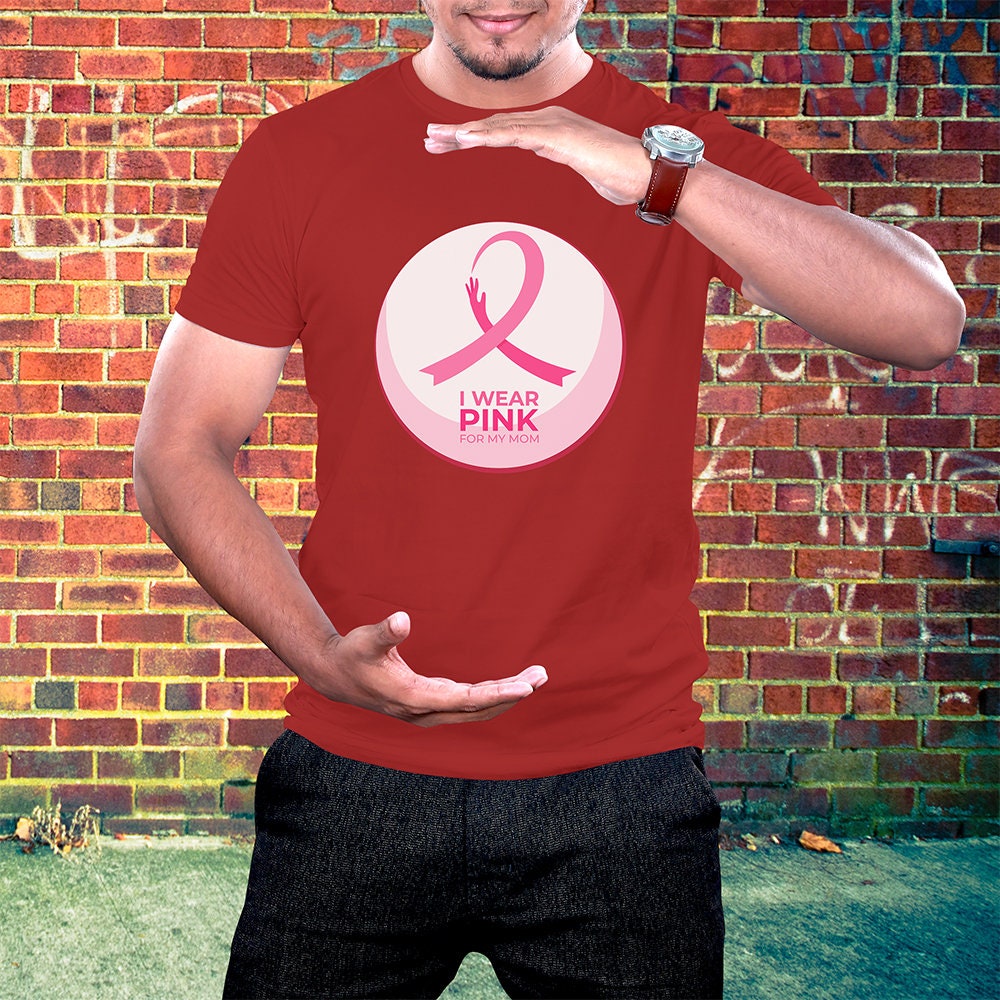 Llevo camiseta rosa / Camisa de mamá de cáncer / Camiseta de cáncer ...