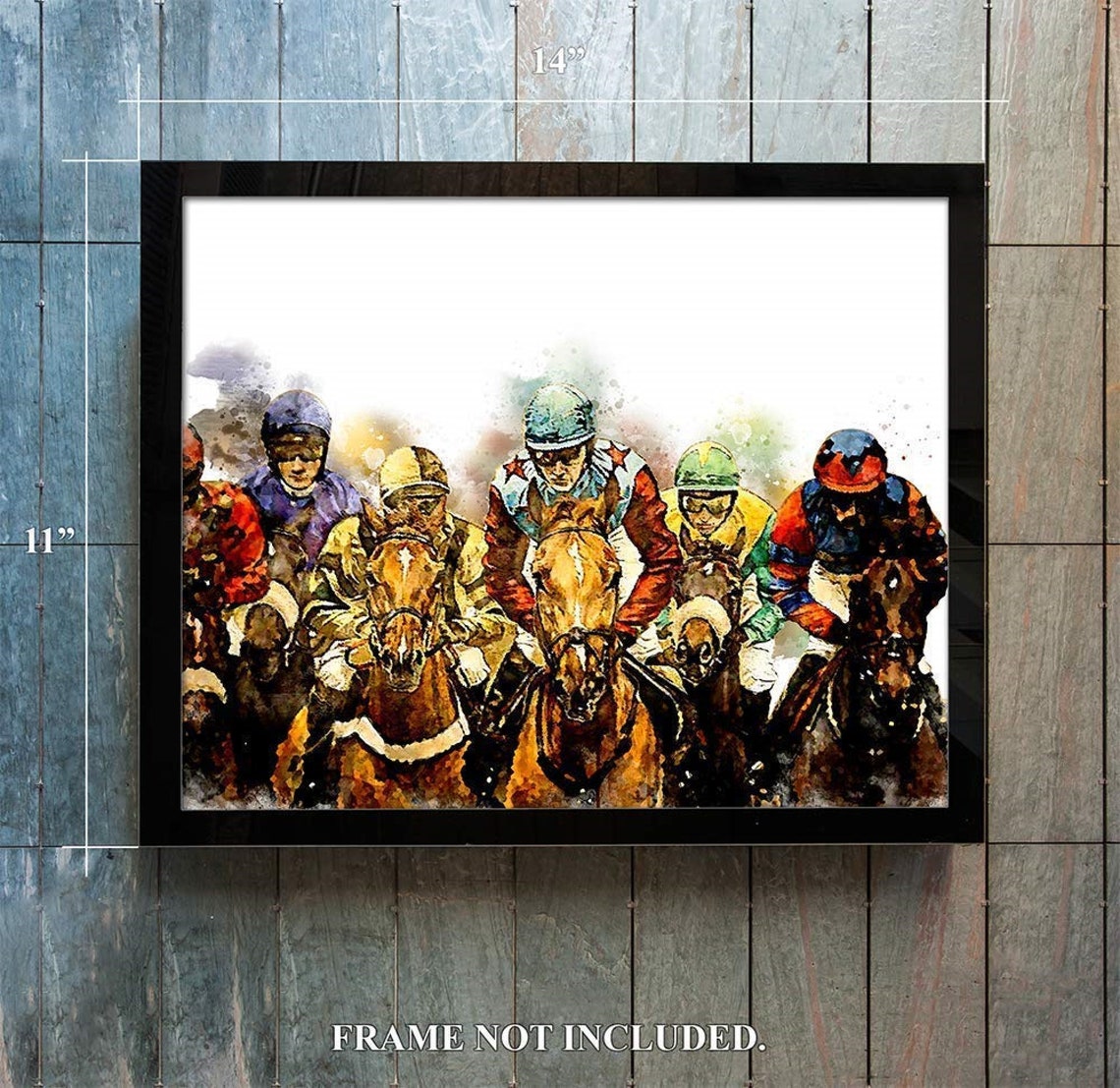Horse Racing Art Horse Riding Poster Horseback Riding | Etsy