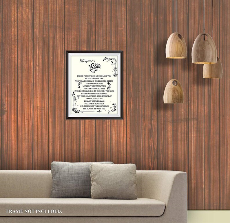 To My Son Poster son Lover Poster poster for My Son dad to | Etsy