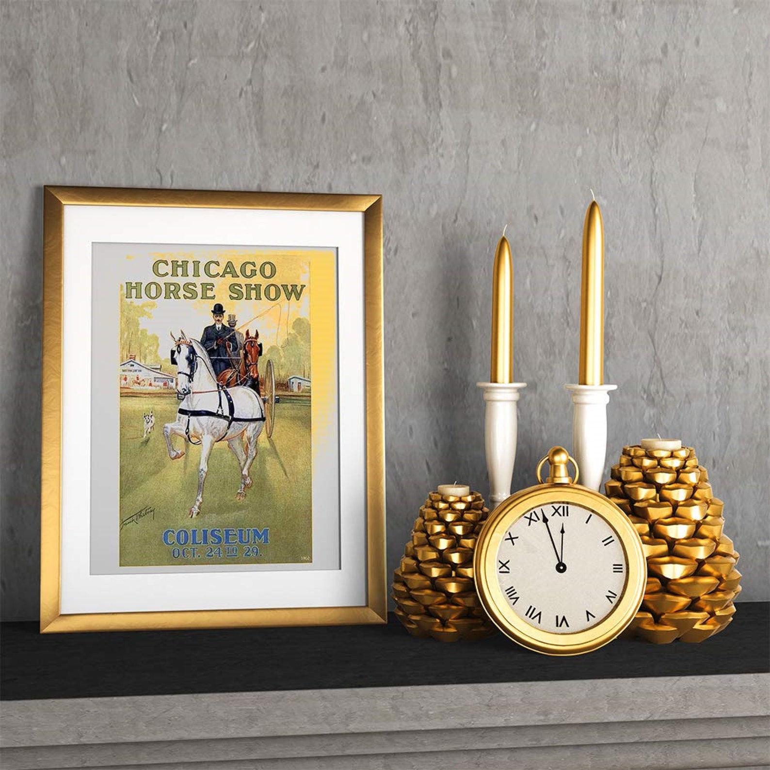 Chicago Horse Show Poster equestrian Wall Art horse Show Poster vintage ...