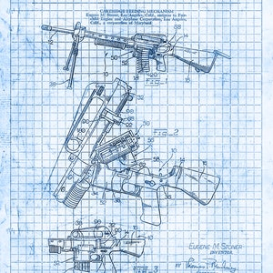 AR 15 Art Ar 15 Blueprint Ar 15 Patent Rifle Print AR 15 Poster AR 15 ...