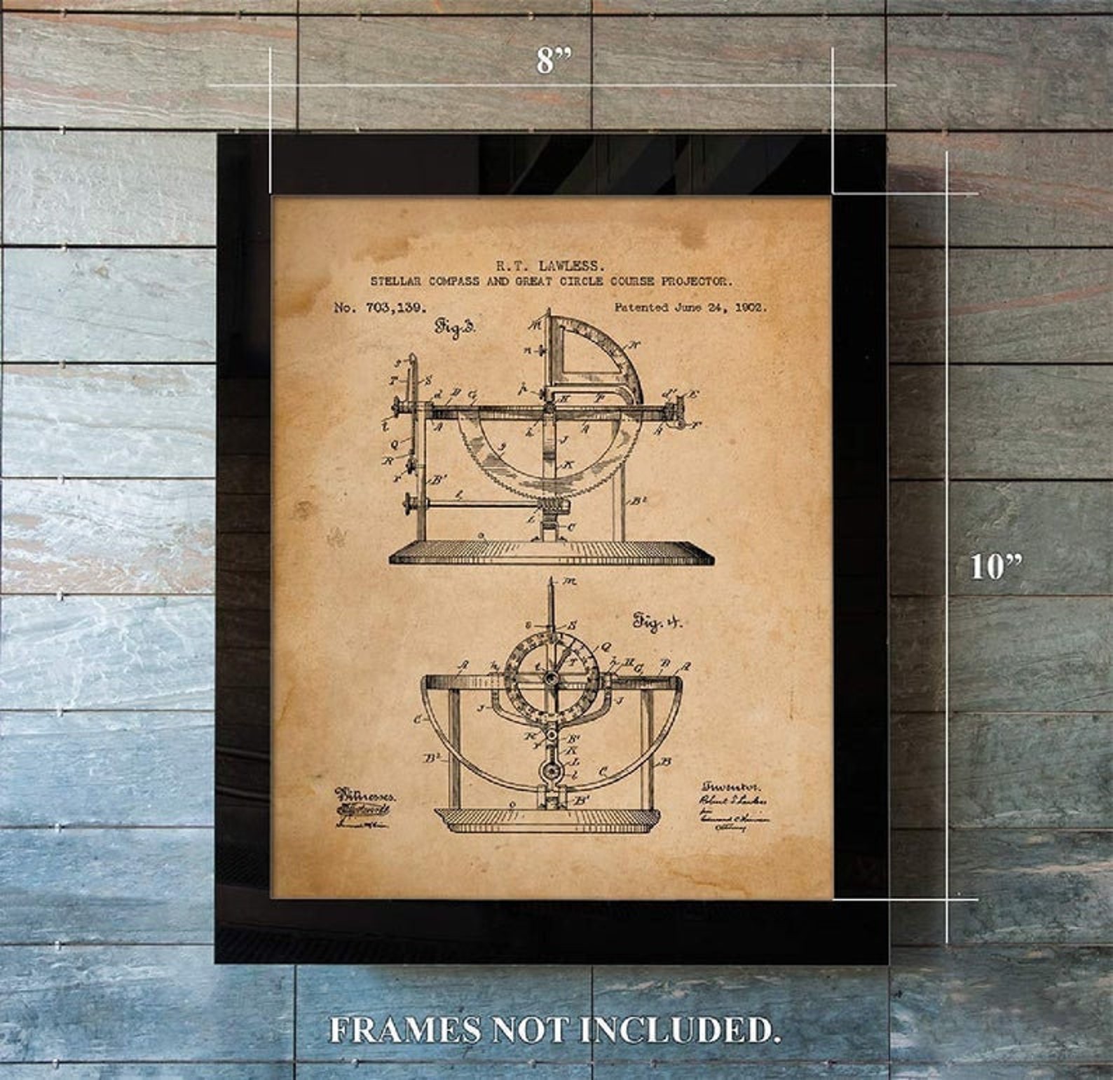 Stellar Compass compass Patent compass Poster compass Blueprint ...