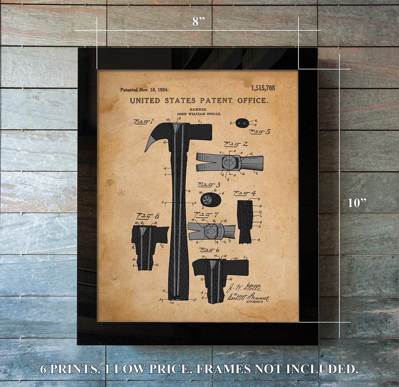Carpentry Patent Tool Poster Construction Art Hand Tools Posters ...