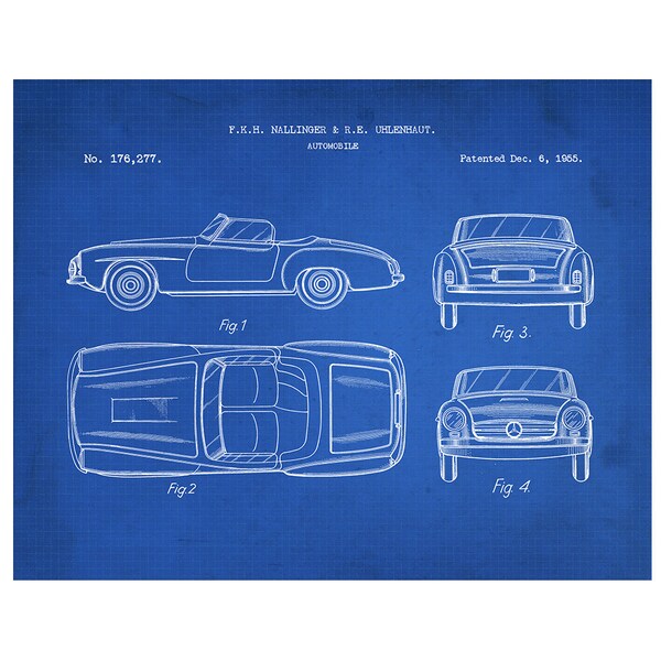 Mercedes Benz Blueprints - Etsy