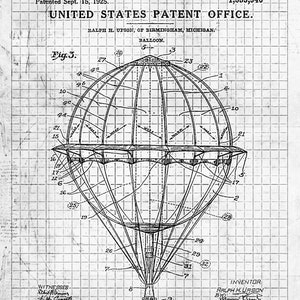Hot Air Balloon Patent Hot Air Balloon Print Air Balloon Art hot Air ...