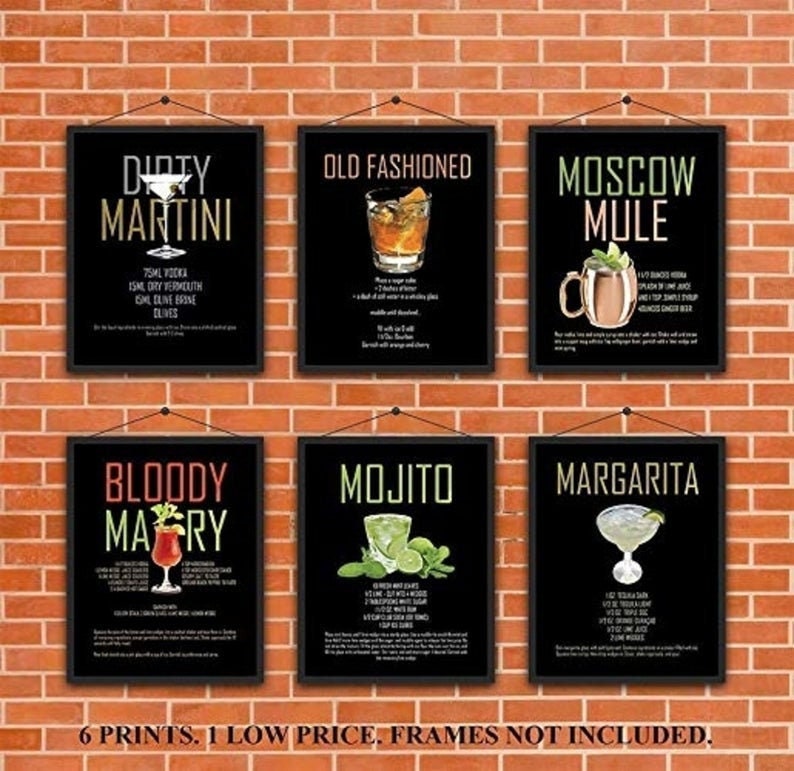 Bar Menu Sign Cocktail Menu Cocktail Recipe Signature | Etsy