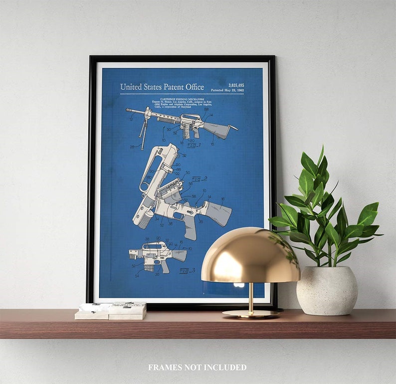 AR 15 Art Ar 15 Blueprint Ar 15 Patent Rifle Print AR 15 Poster AR 15 ...