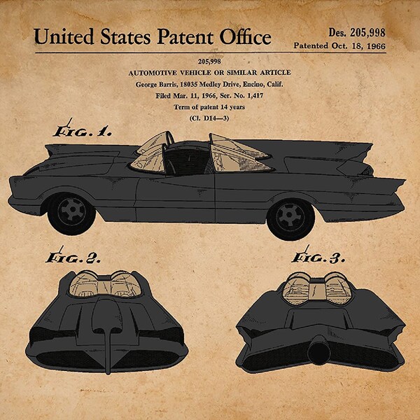 Batmobile Poster - Etsy