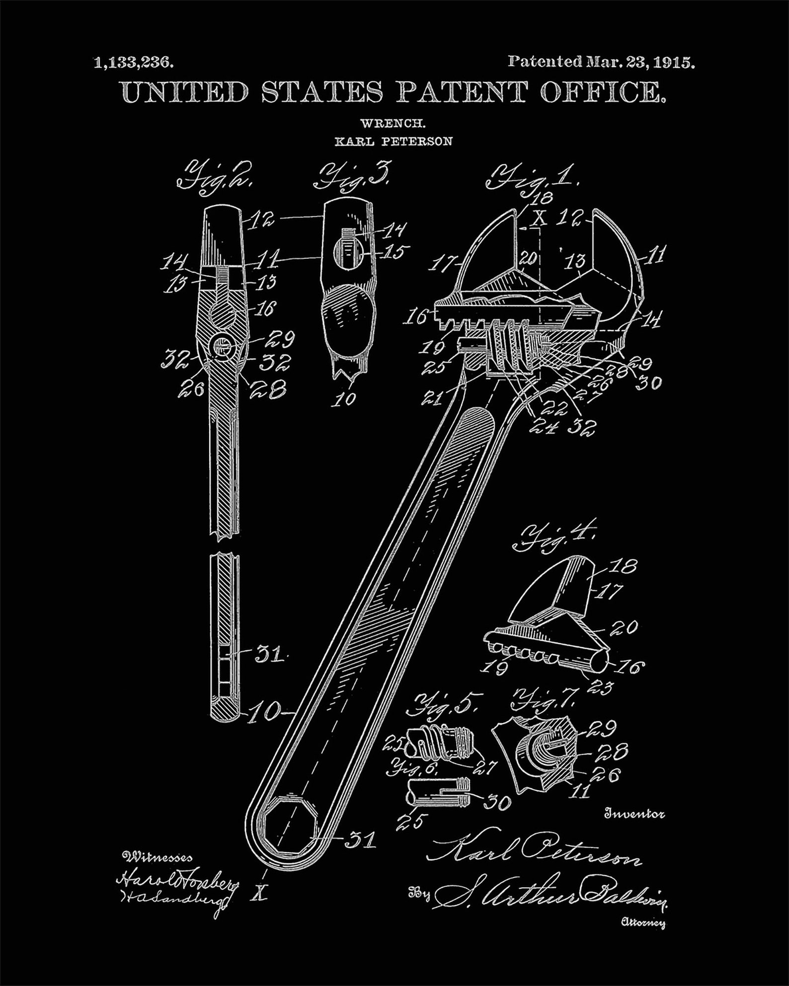 Carpentry Patent Tool Poster Construction Art Hand Tools Posters ...