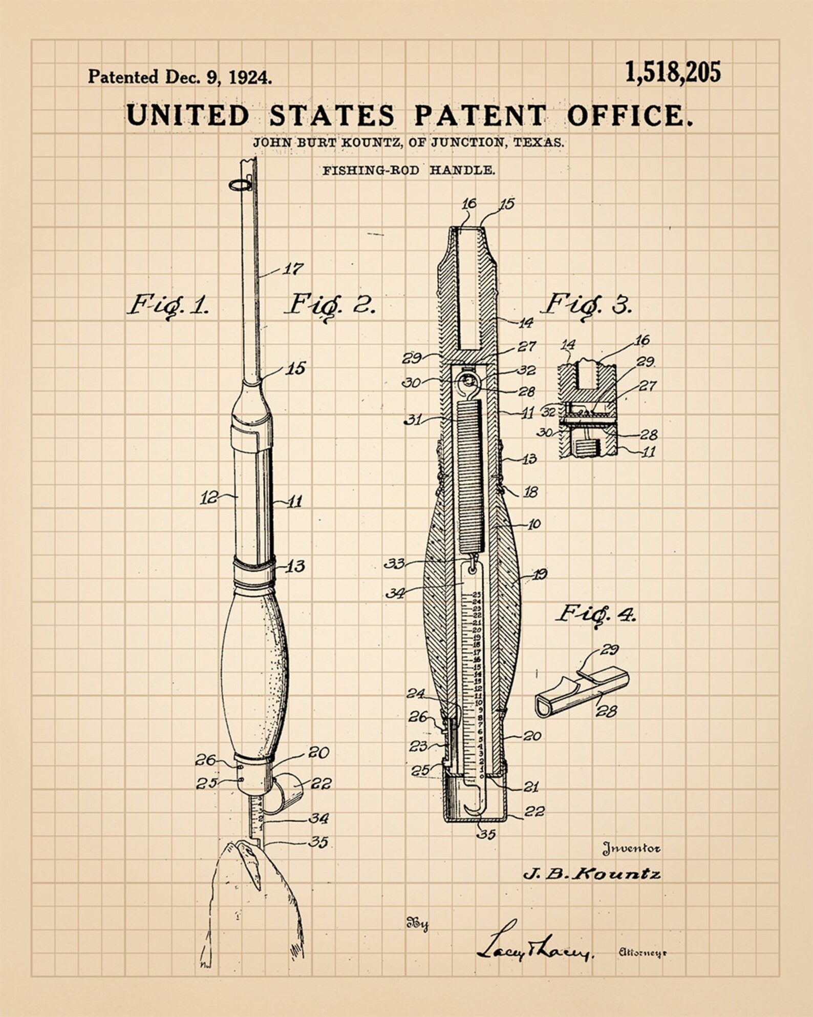Fishing Patent Art Fisherman Art Fishing Poster Fishing - Etsy