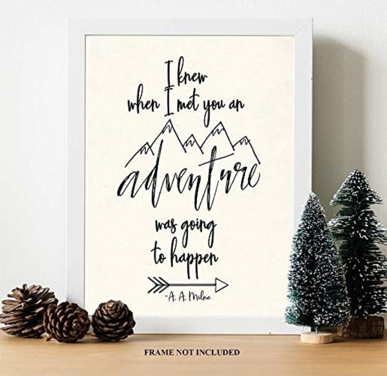 AA Milne Quote Pooh Quote Sign AA Milne Poster Milne | Etsy