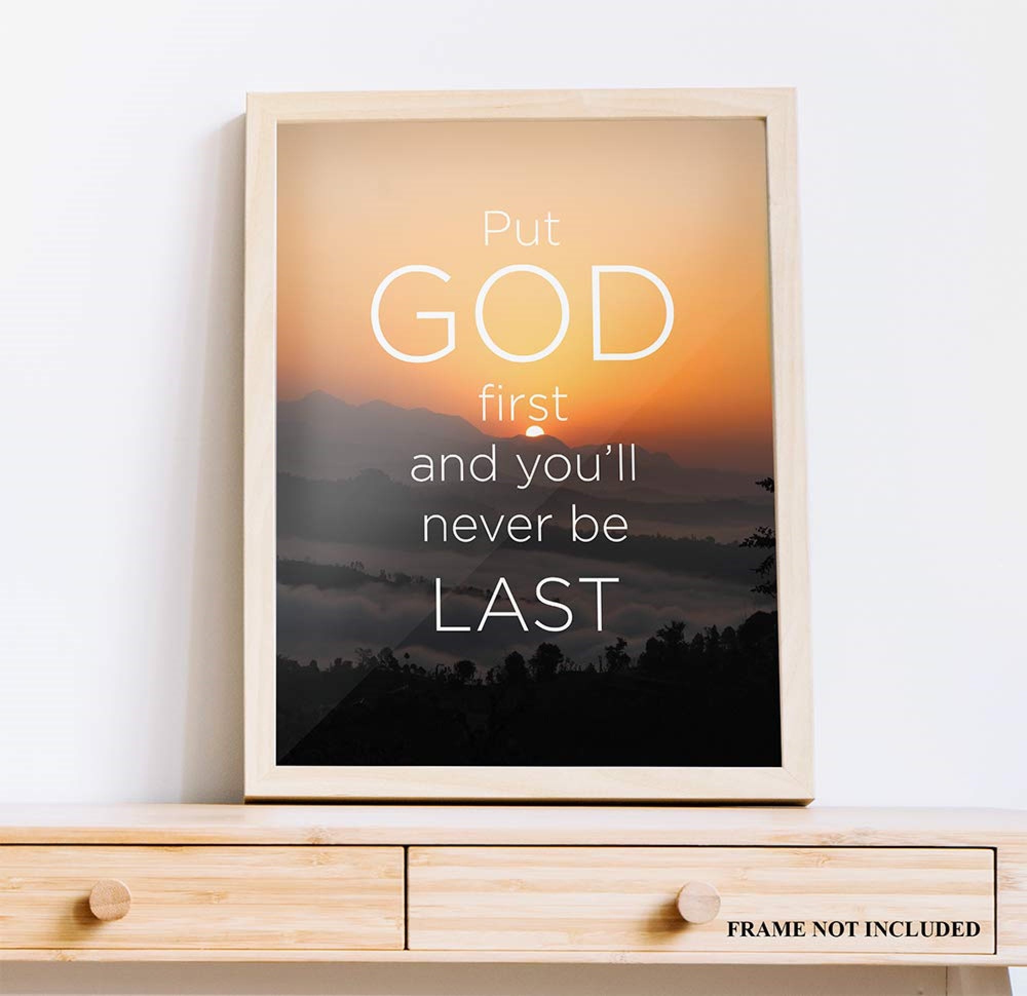 Put God First Scripture Word Art Christianity Art Christian Poster ...