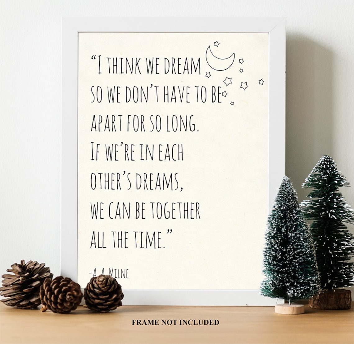 I Think We Dream AA Milne Quote AA Milne Poster Milne Poster Milne Art ...