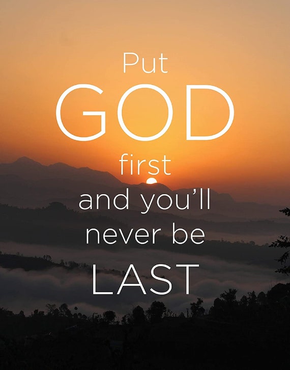 Put God First Scripture Word Art Christianity Art | Etsy