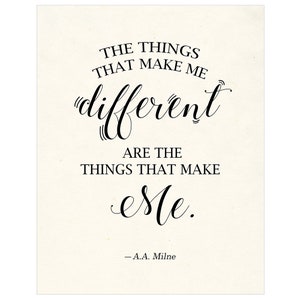 Inspiring Wall Art Motivational Sign Typography Design AA Milne Quote ...