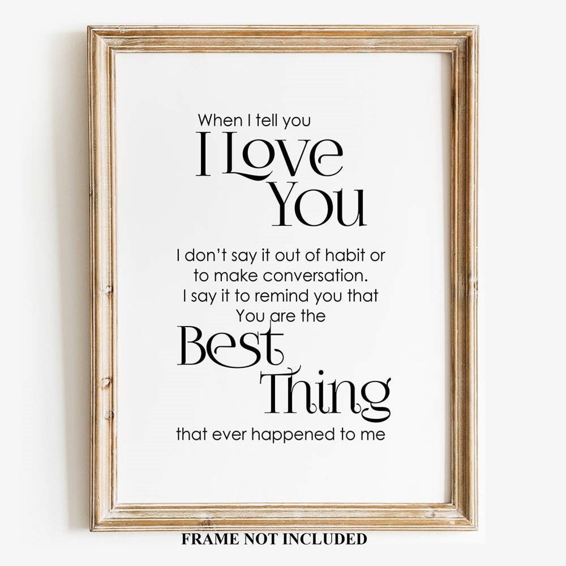 Sentimental Keepsake Typography Design Love Note Love | Etsy