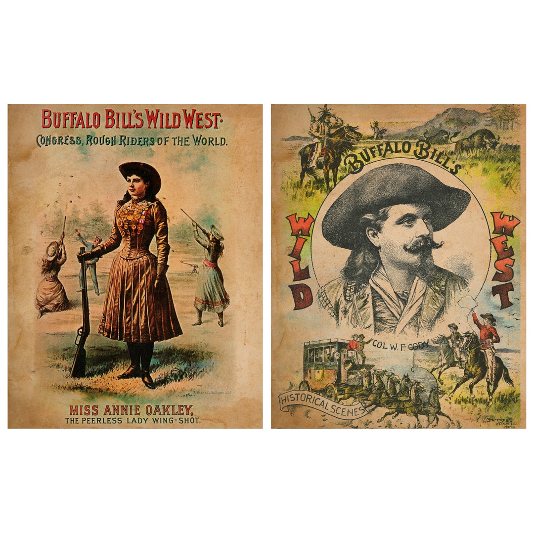 Buffalo Bills Art Annie Oakley Print Wild West Poster Old Hollywood ...